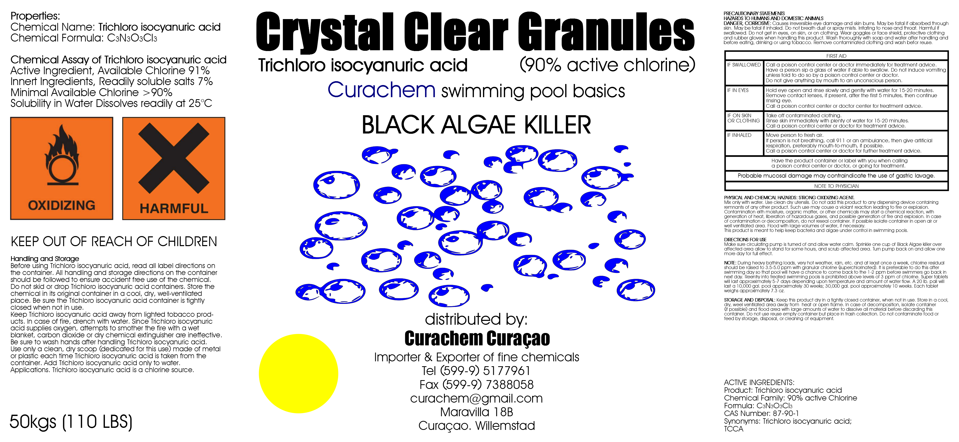 Fountain Algaecide And Clarifier Caribbean Blue Knock Out Pool Algae ...